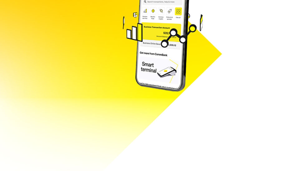 Business banking on the CommBank app